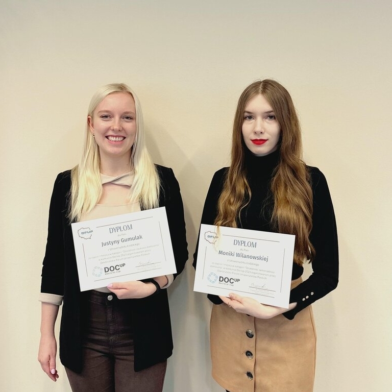 Doktorantki UŁ laureatkami konkursu DocUp 2023